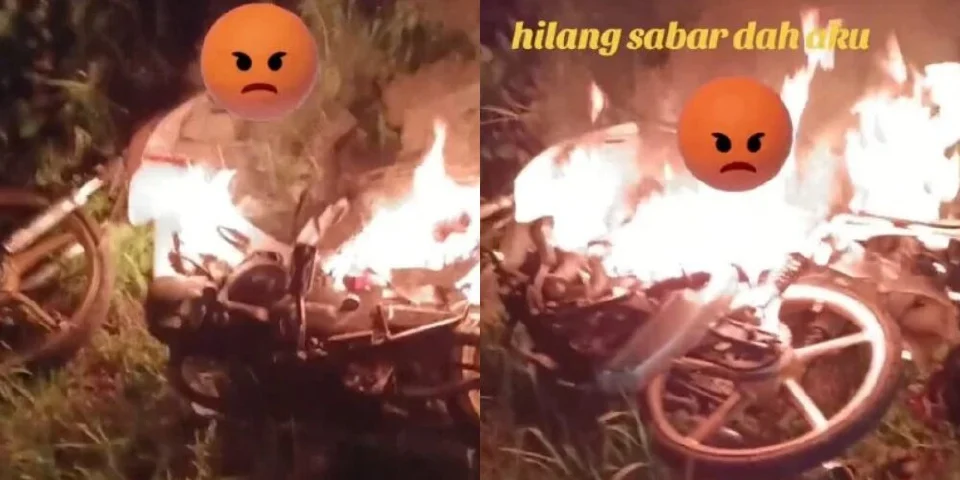 Bapa bakar motosikal demi selamatkan anak dari terus merempit ...
