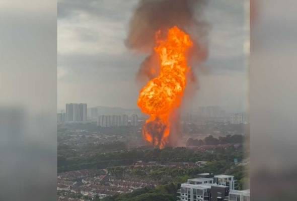 Bomba sahkan saluran paip gas di Taman Puchong Perdana terbakar ...